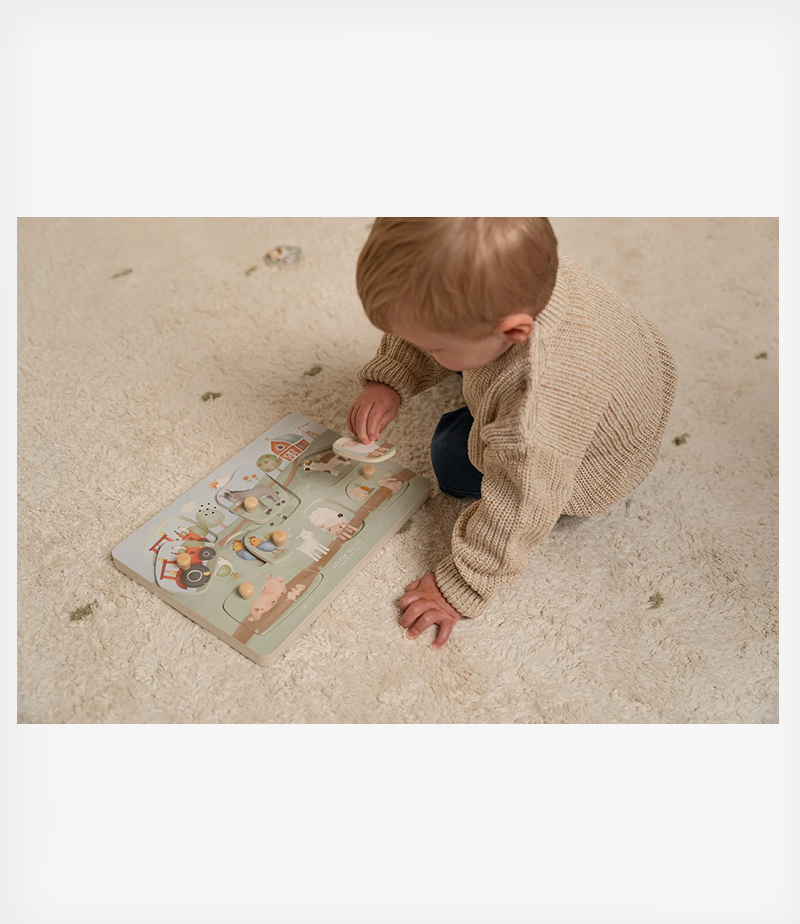 Little Dutch Ξύλινο παζλ με ήχους Little Farm FSC | Tiny Toes
