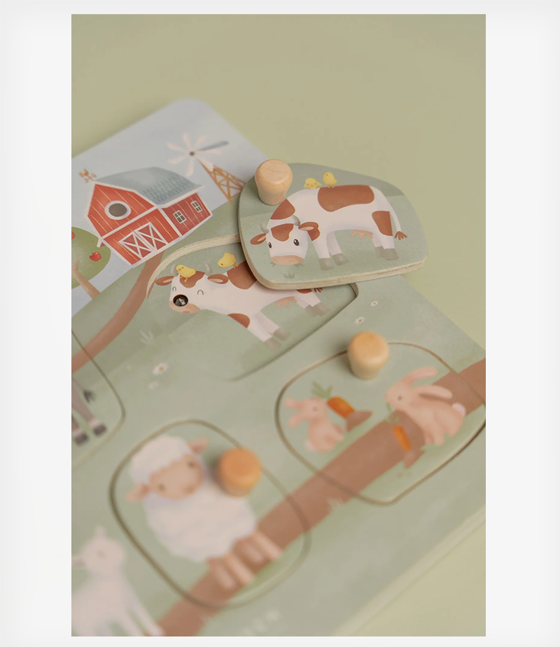 Little Dutch Ξύλινο παζλ με ήχους Little Farm FSC | Tiny Toes