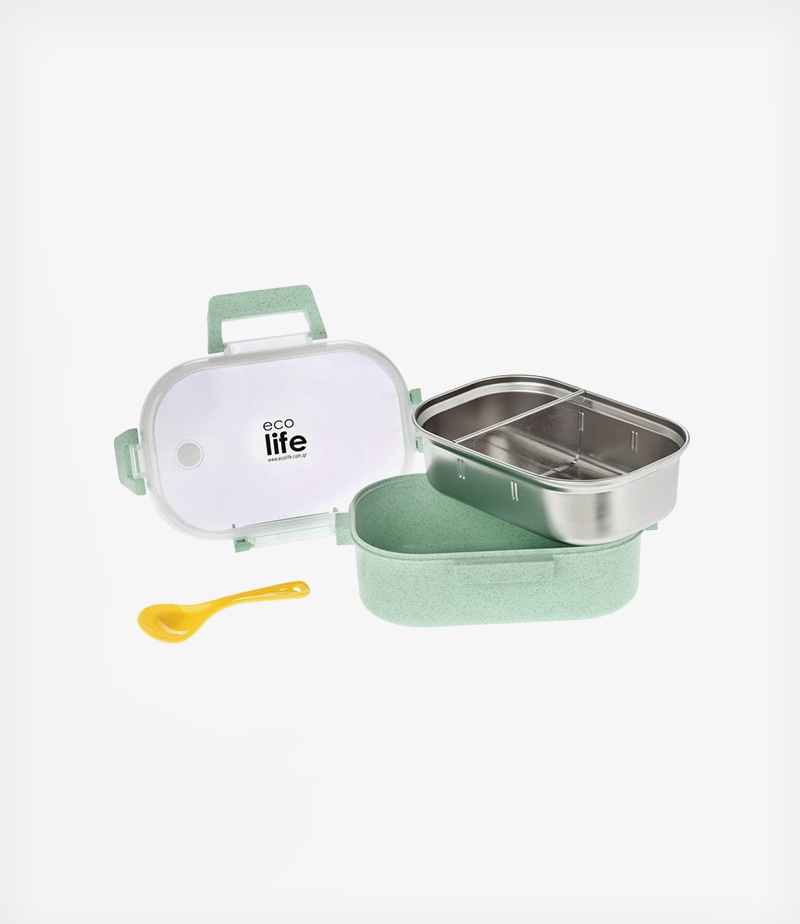 Ecolife Light Green Φαγητοδοχείο 900ml | Με χώρισμα | Tiny Toes